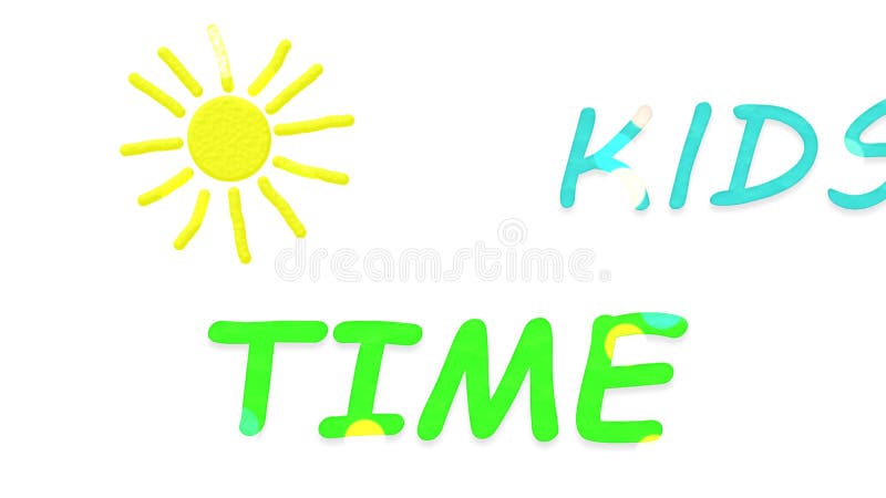 Animated text `Kids time` stock video. Video of graphic - 224963095
