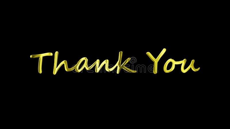 Animated Thank You Lettering Animation Golden Text Stock Footage ...