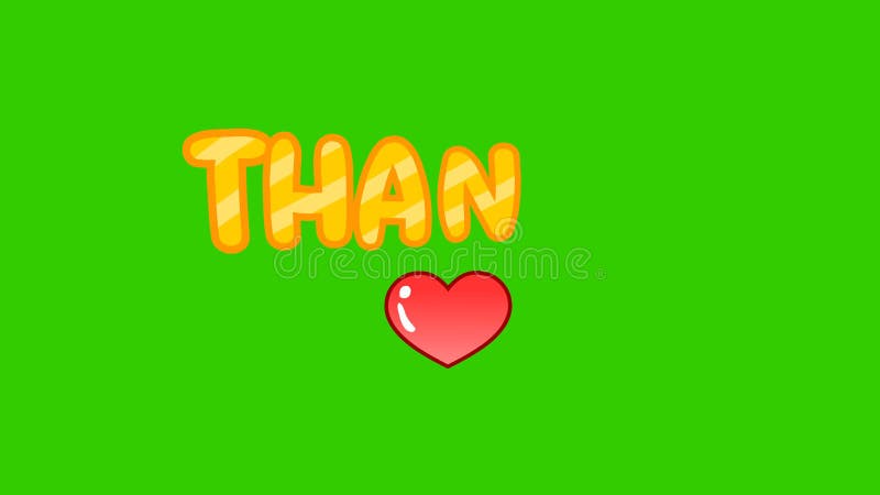 Animated "Thanks" Text Effect with Green Screen Stock Footage - Video ...