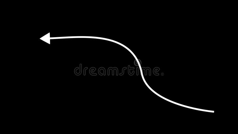 Animated Thin Arrow Set with Arrowheads and Alpha Channel Stock Video ...