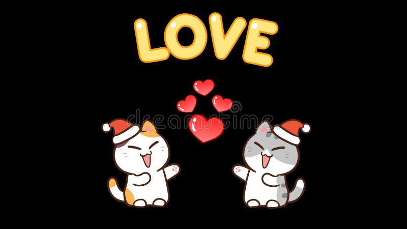 Animated Throwing Hearts with Love Message - Transparent Background ...