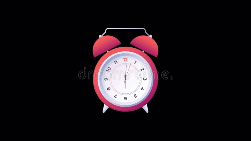 Time 04:00 Hours Alarm Clock on a Transparent Background Stock Video ...