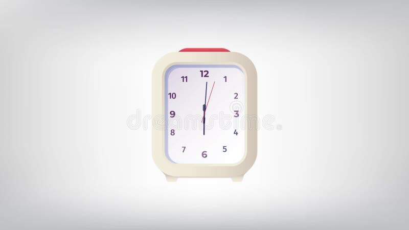 Animated Time Clock Moving on Transparent Background. 12 Hours Stock ...