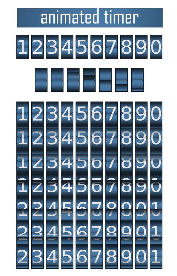 Animated timer vector stock vector. Illustration of numbers - 32377128