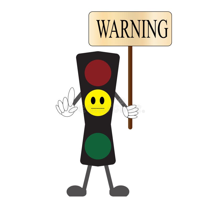 Animated Traffic Light - Yellow Stock Vector - Illustration of color ...