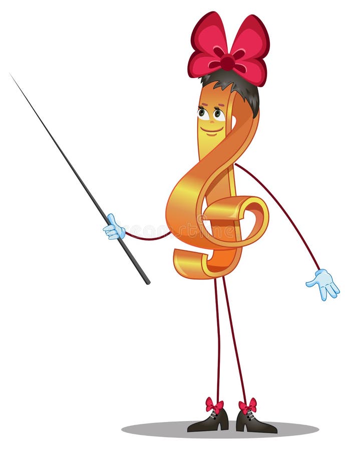 Animated treble clef, stock illustration. Illustration of animated ...