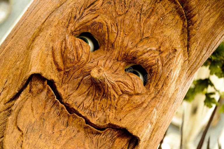 Animated tree with a face stock image. Image of nose - 44735849