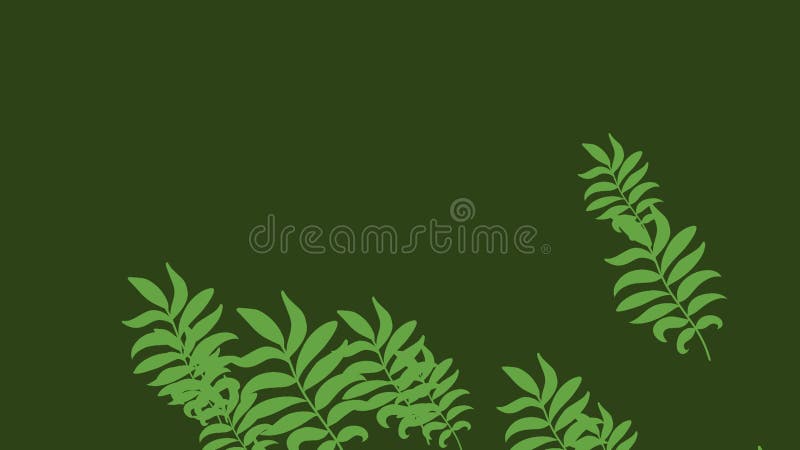 Animated Tropical Leaves Seamless Pattern in a Seamless Loop. Stock ...