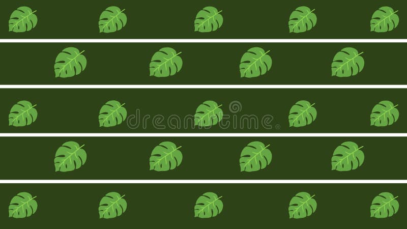 Animated Tropical Leaves Seamless Pattern in a Seamless Loop. Stock ...