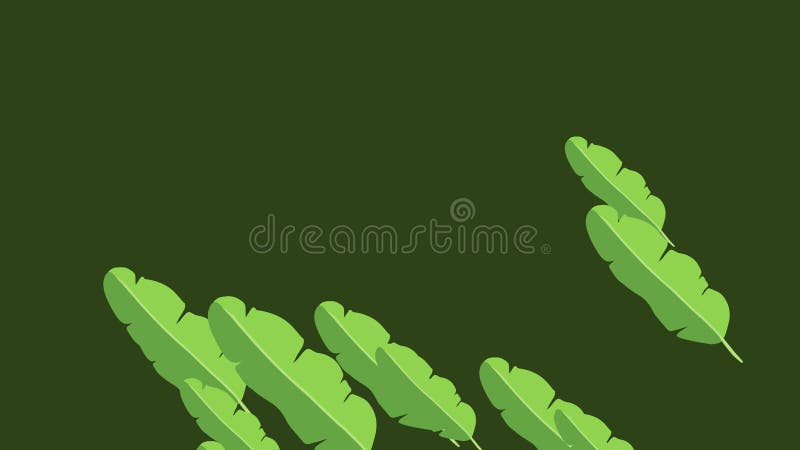 Animated Tropical Leaves Seamless Pattern in a Seamless Loop. Stock ...