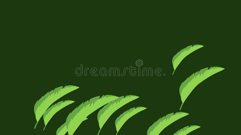 Animated Tropical Leaves Seamless Pattern in a Seamless Loop. Stock ...