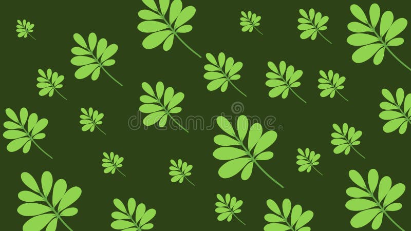 Animated Tropical Leaves Seamless Pattern in a Seamless Loop. Stock ...