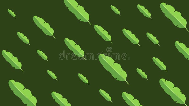 Animated Tropical Leaves Seamless Pattern in a Seamless Loop. Stock ...