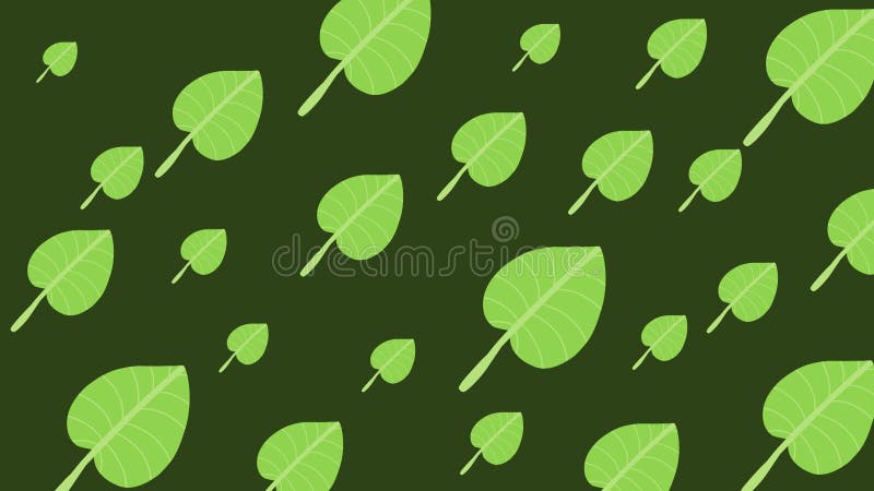 Animated Tropical Leaves Seamless Pattern in a Seamless Loop. Stock ...