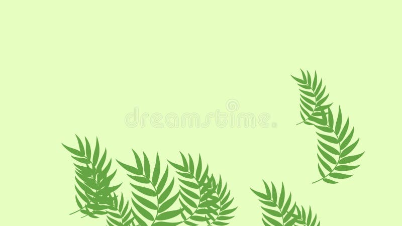 Animated Tropical Leaves Seamless Pattern in a Seamless Loop. Stock ...