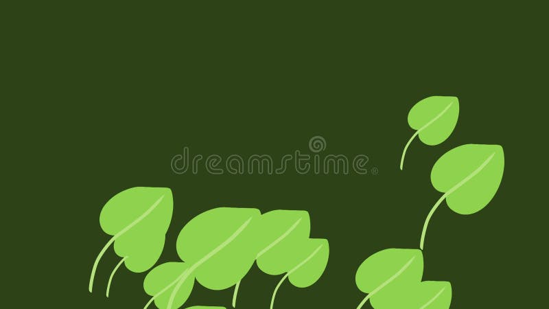 Animated Tropical Leaves Seamless Pattern in a Seamless Loop. Stock ...