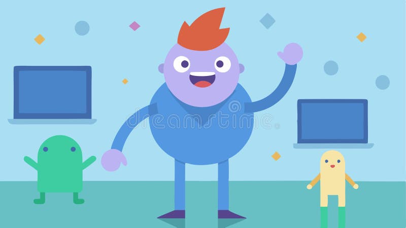 An Animated Tutorial Overlay Where an Illustrated Character Guides Players with Fun Movements ...