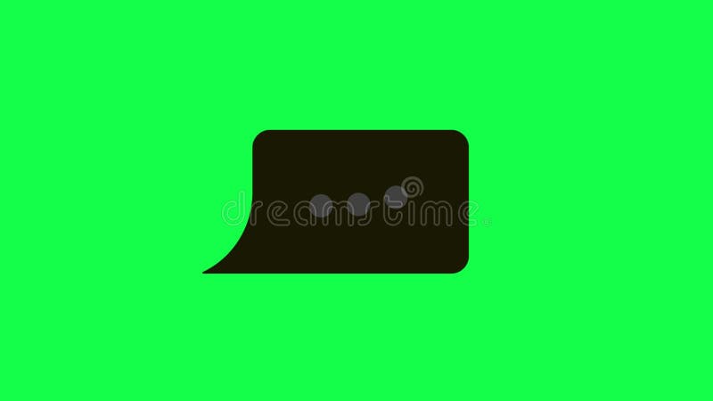 Animated Typing Bubble Chat Icon with Three Dots, Indicating an Ongoing ...