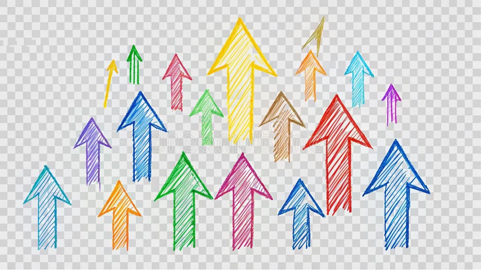 Animated Upward Arrow Loopable HandDrawn Shaky Motion Graphics for 4K ...