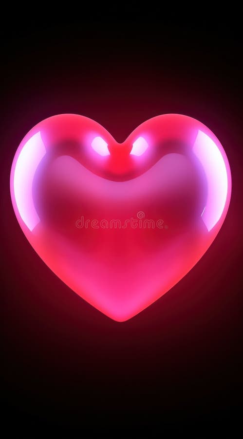 Animated Valentines Day Holograms Red Heart Stock Photo - Image of ...