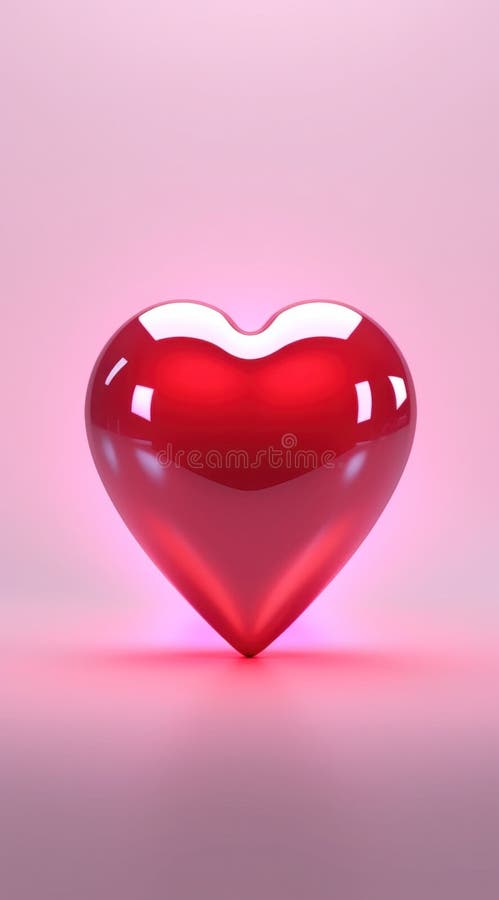 Animated Valentines Day Holograms Red Heart Stock Photo - Image of ...