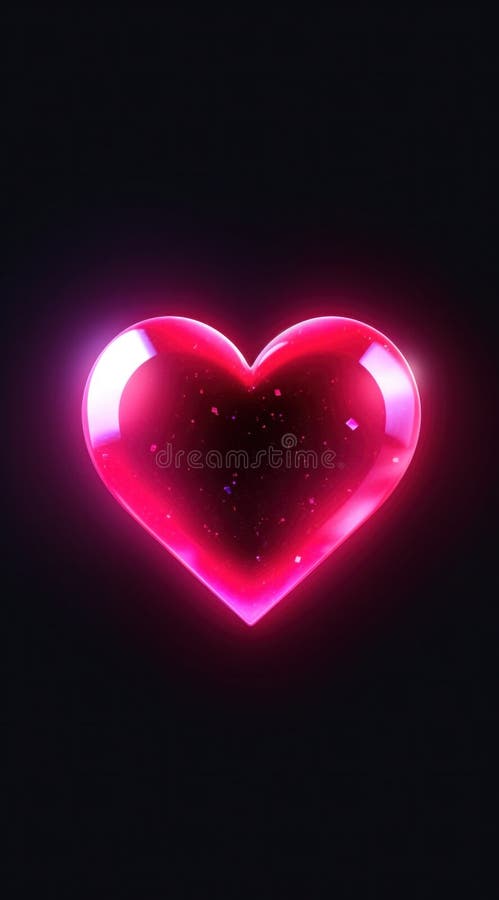 Animated Valentines Day Holograms Red Heart Stock Photo - Image of ...