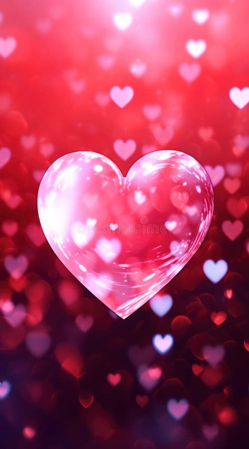 Animated Valentines Day Holograms Red Heart Stock Photo - Image of love ...