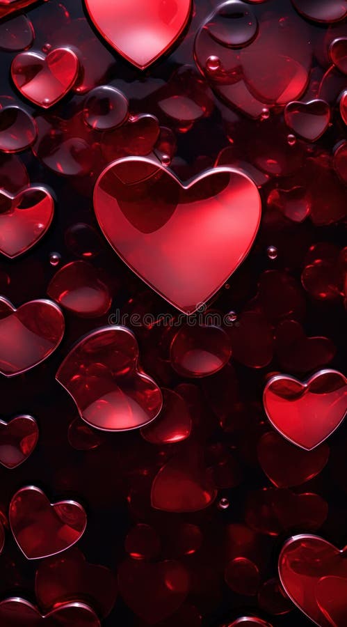 Animated Valentines Day Holograms Red Heart Stock Photo - Image of ...