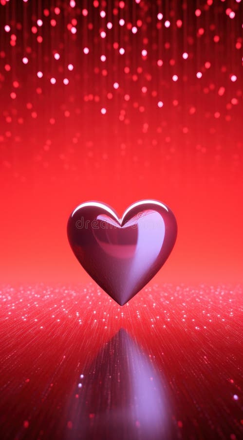 Animated Valentines Day Holograms Red Heart Stock Photo - Image of ...