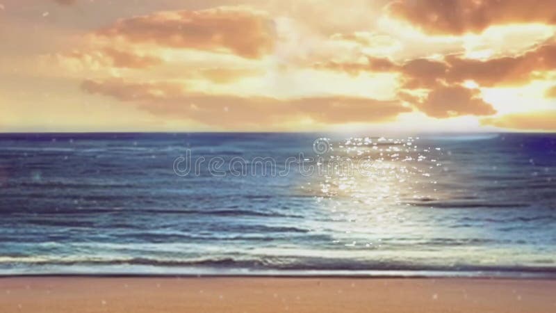 Animated Video of the Beach in the Evening with the Sunset Stock Video ...
