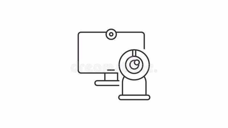 Animated Camera Flash Line Icon Stock Video - Video of equipment ...
