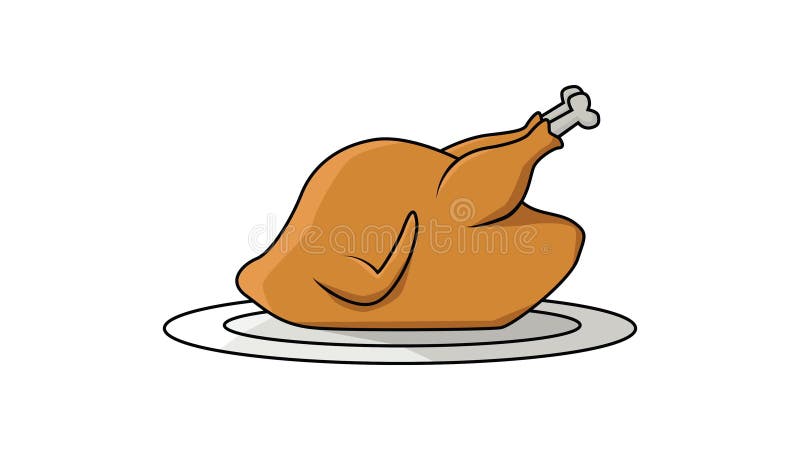 Animated Video Forming a Roast Chicken on a White Background Stock ...