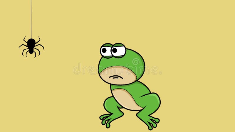 Animated Video of a Green Frog Catching a Bug with Its Tongue Stock ...