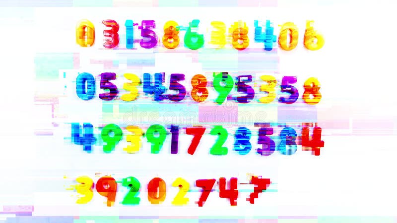 Animated Video of Numbers on White Background Stock Video - Video of ...