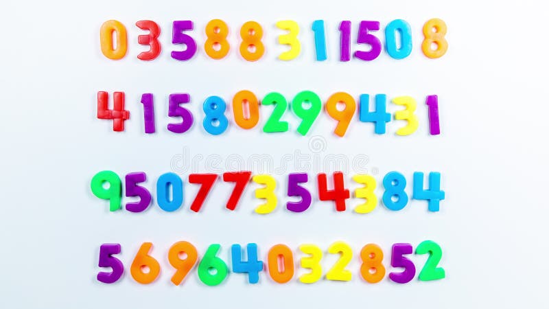 Animated Video of Numbers on White Background Stock Video - Video of ...