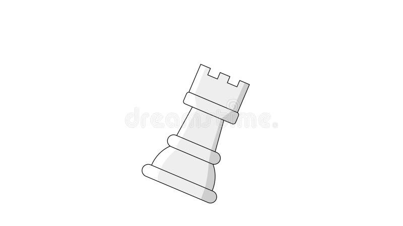 Animated Video of the Rook Chess Piece Icon Stock Footage - Video of ...