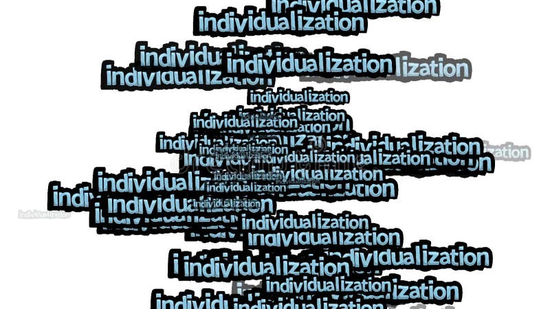 Animated Video Scattered with the Words INDIVIDUALIZATION on a White ...