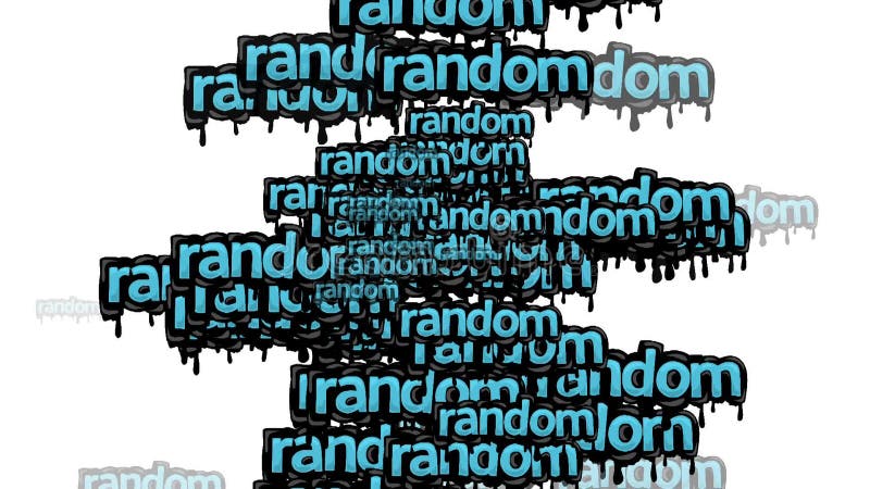Animated Video Scattered with the Words RANDOM on a White Background ...