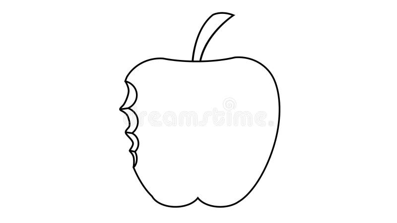 Animated Video of a Sketch Forming an Apple Stock Video - Video of ...