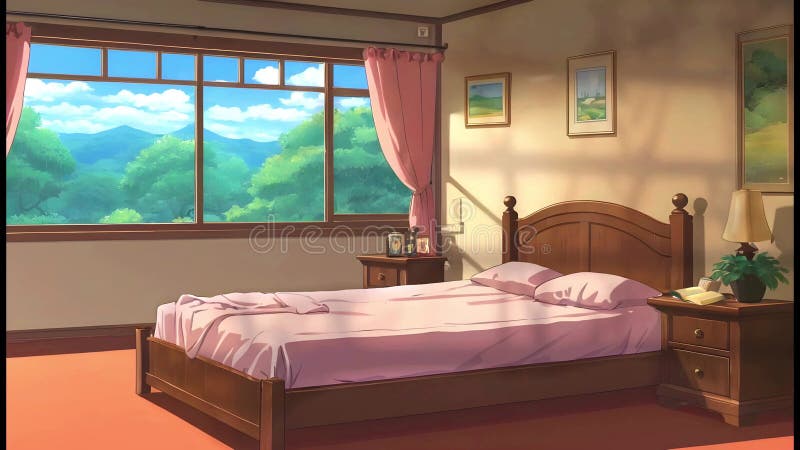 Animated Virtual Backgrounds, Living Room with Big Window and Mountain ...