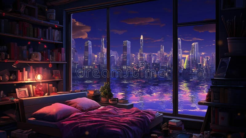 Animated Virtual Backgrounds Landscape Background Dark Sky and Stars ...