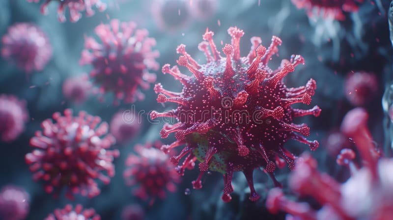 Animated Visualization of a Virus Lifecycle Stock Image - Image of ...