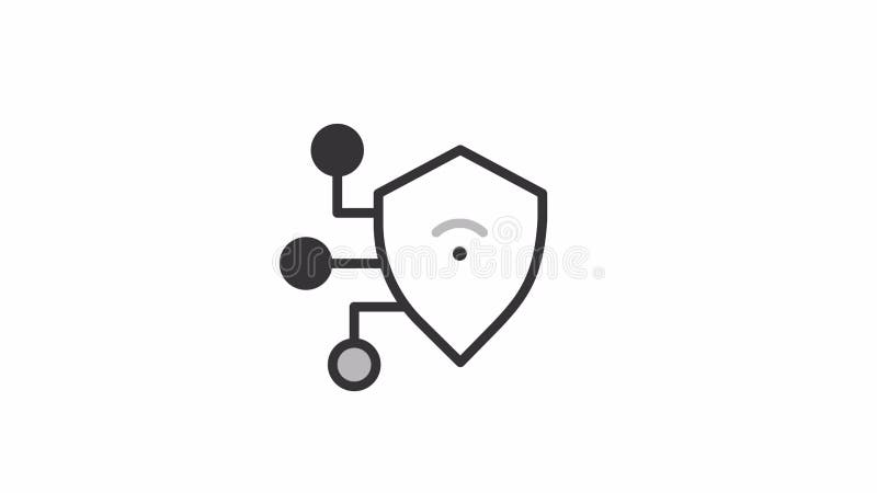 Animated VPN linear icon stock video. Video of privacy - 260062157