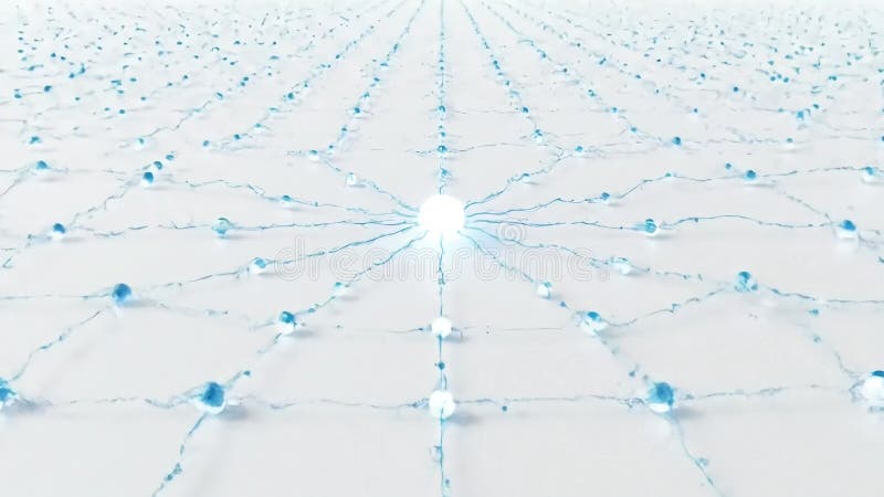 Animated Water Droplets Forming an Abstract Grid on White Background ...