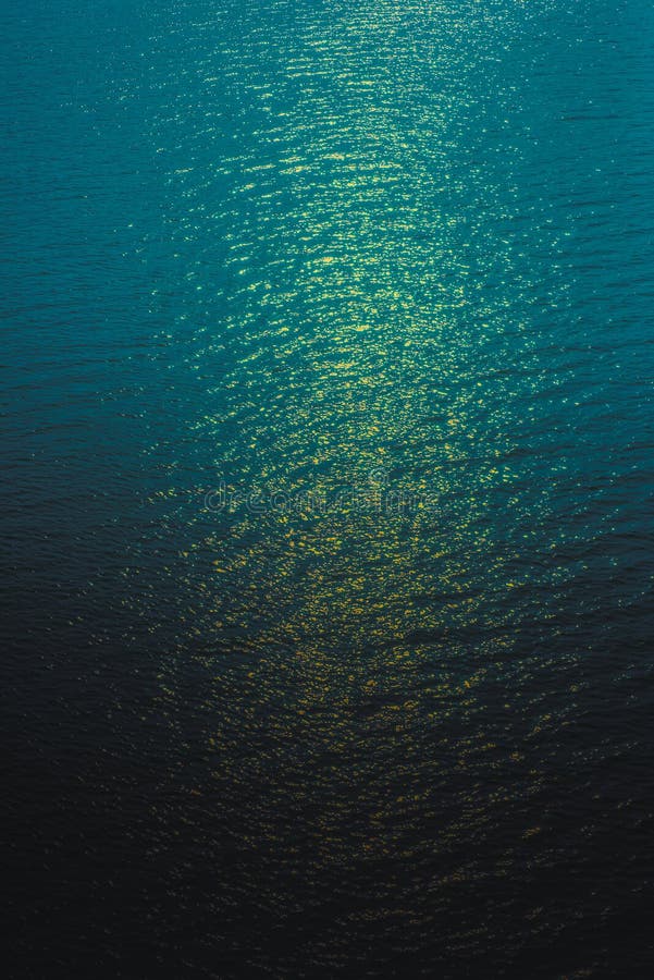 Animated Water Texture Background with Dark Gradient Blue Tone Stock ...