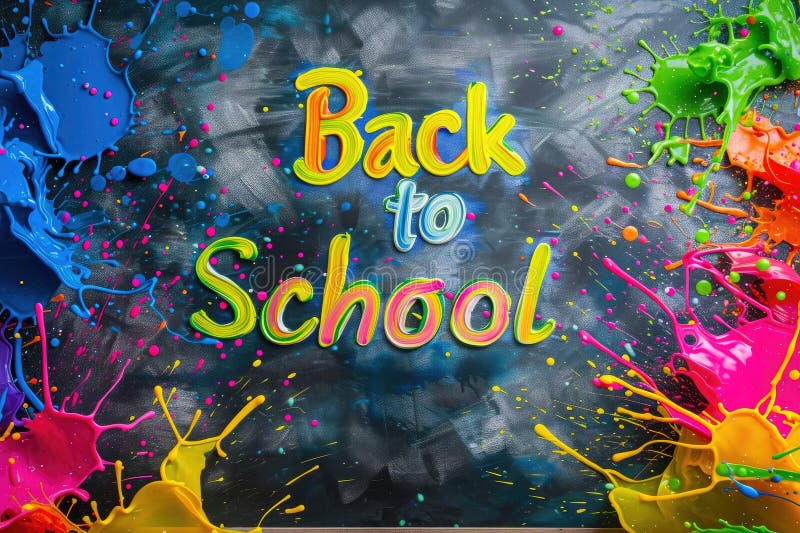 Animated Watercolor Splash For School Return Stock Illustration