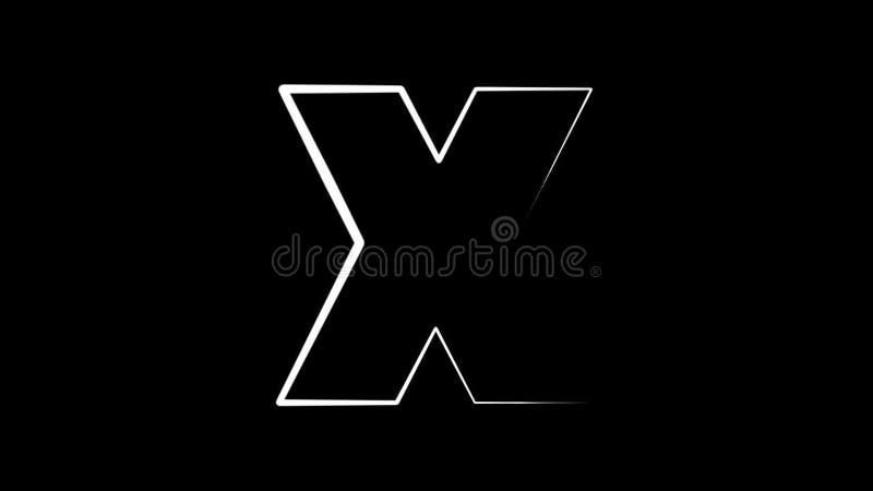 Animated Wave Letter X Motion Graphics Stock Video - Video of ...