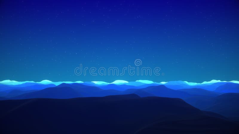 Animated Wave Seascape Under Stay Night Sky Background Loop Stock Video ...