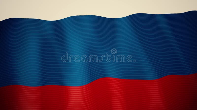 Flag of Russia Slowly Waving in the Wind - High Quality Clean CG ...