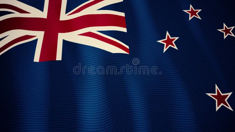 Flag of New Zealand Aotearoa Slowly Waving in the Wind - High Quality ...